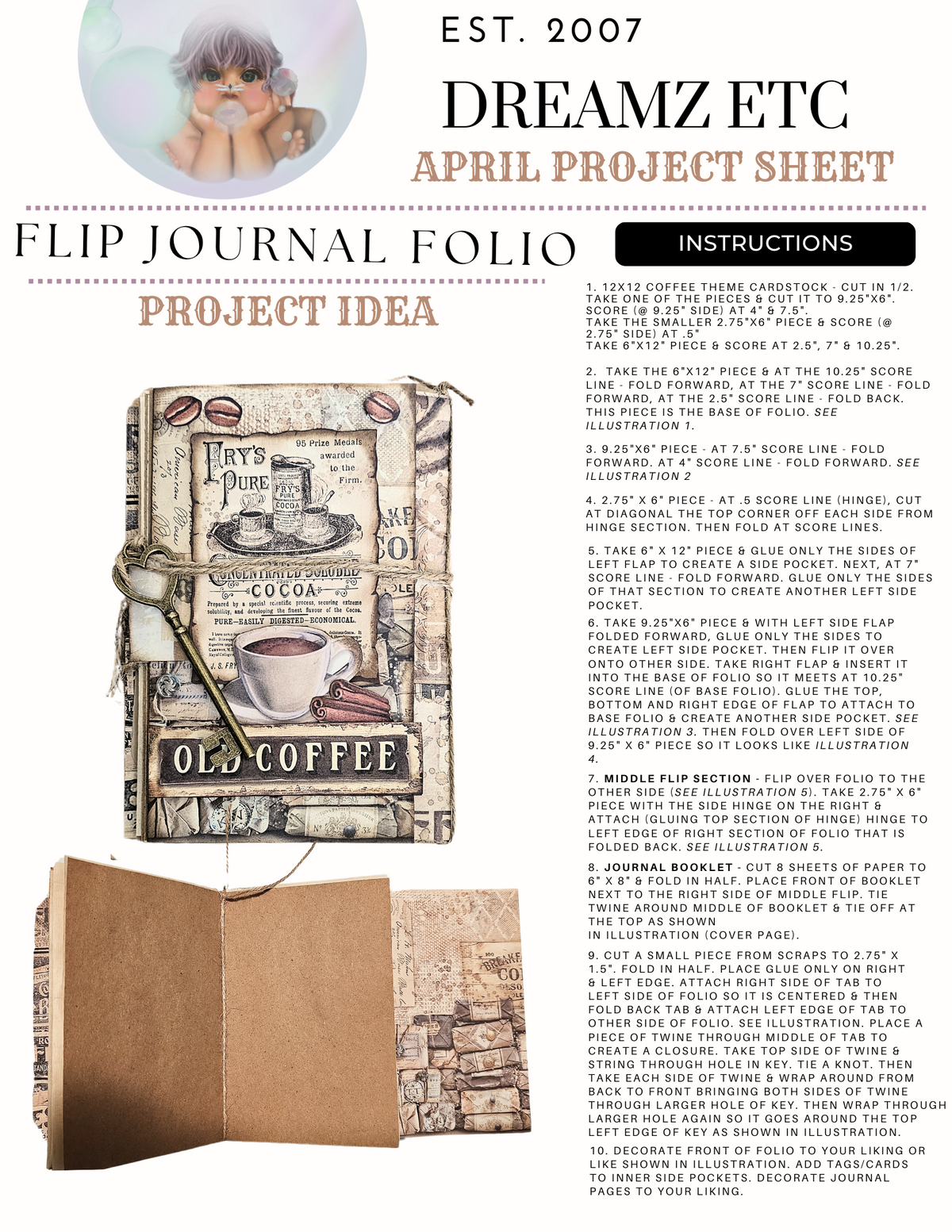 April 2024 Project Sheet | Dreamz Etc