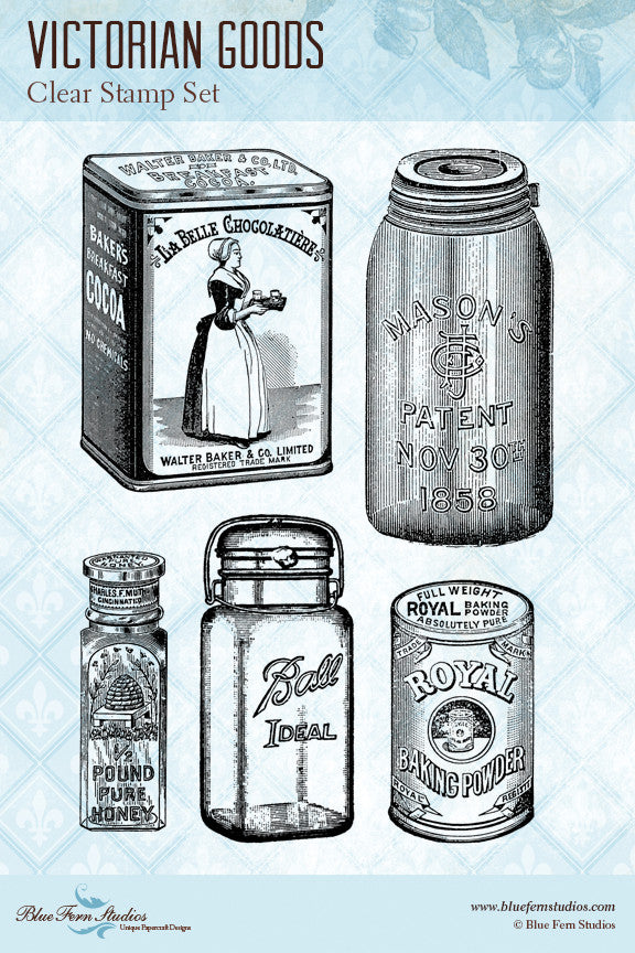 Blue Fern Stamp - Victorian Goods Stamp Set * | Dreamz Etc