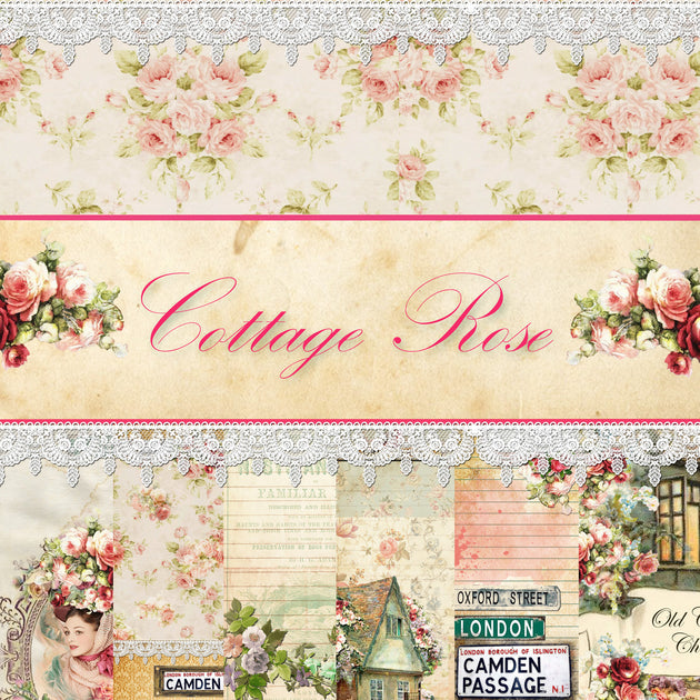 Cottage Rose Digital Collection - Entire Collection - 10 Papers/Design ...