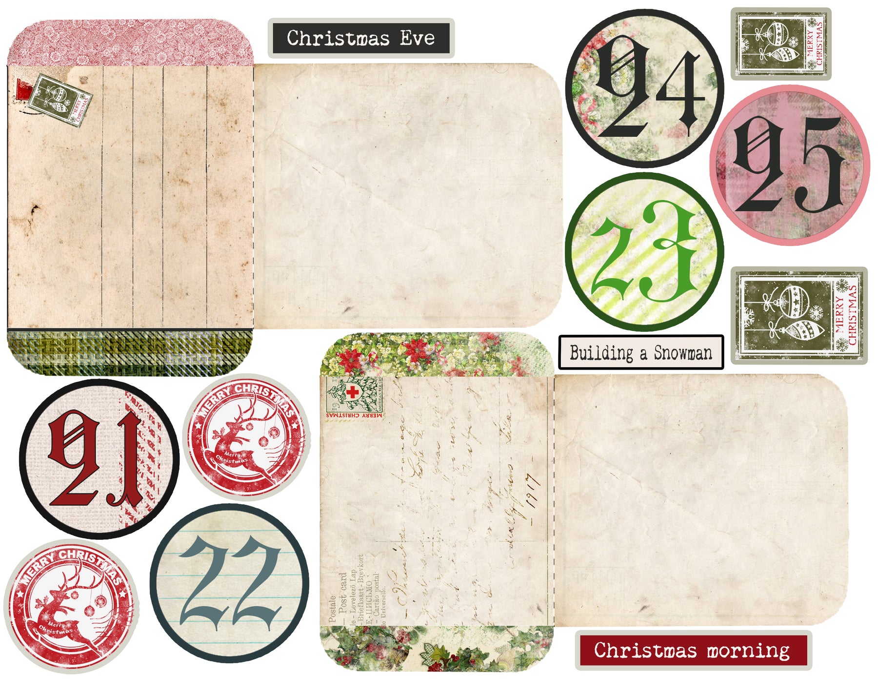 Eclectic Christmas - Digital Journal Kit - Bundle Pack – Dreamz Etc