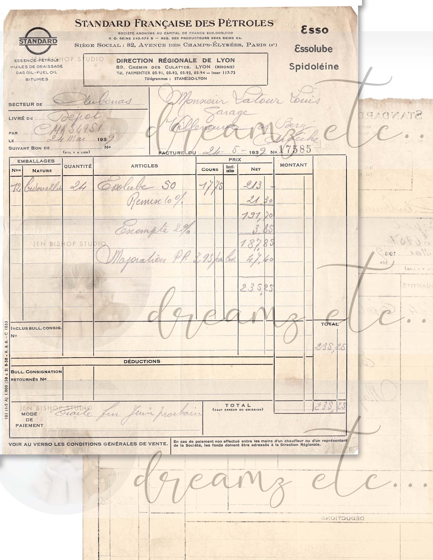 Vintage Stained Papers & Receipts (Bundle) - Digital – Dreamz Etc