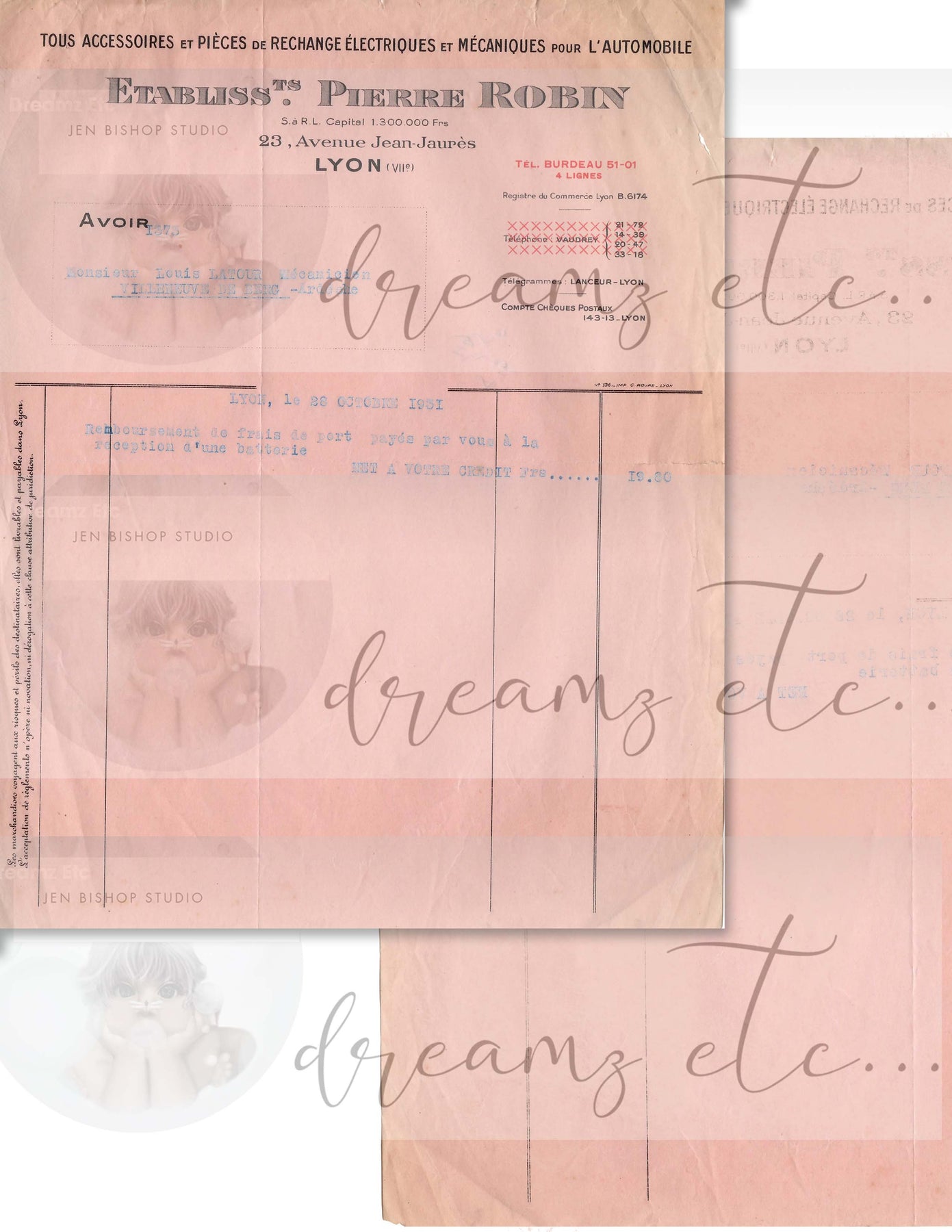 Vintage Stained Papers & Receipts (Bundle) - Digital – Dreamz Etc