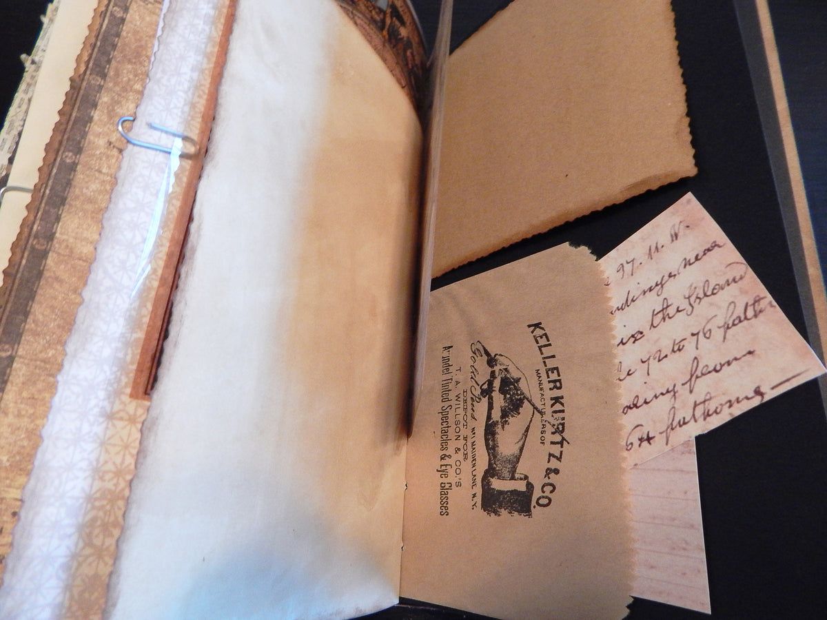 Hand-Stitched Canvas & Leather Journal - Vintage Nautical/Travel Theme ...