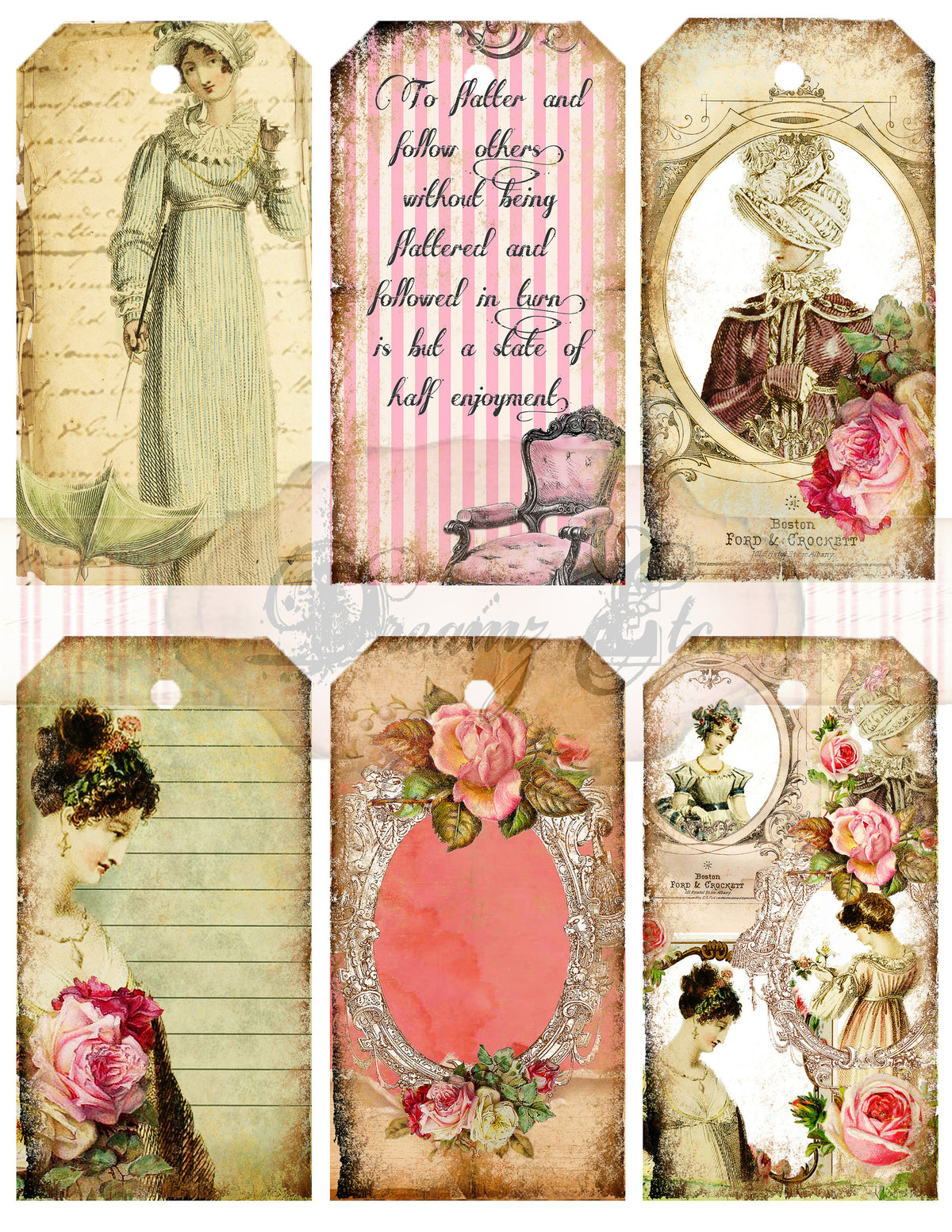 Simply Jane - Digital Paper Ephemera Collection - PART 1 | Dreamz Etc