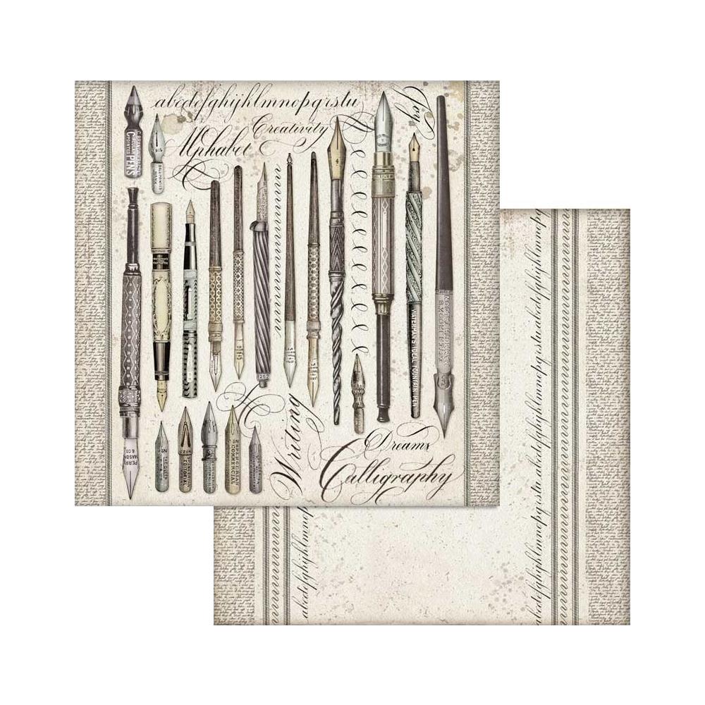 Stamperia 8 X 8 Paper Pack - Calligraphy | Dreamz Etc