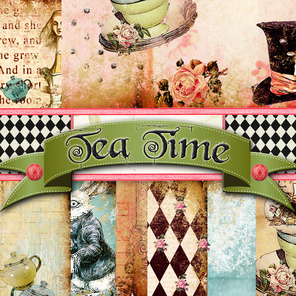 Tea Time - Digital Paper Pack | Dreamz Etc